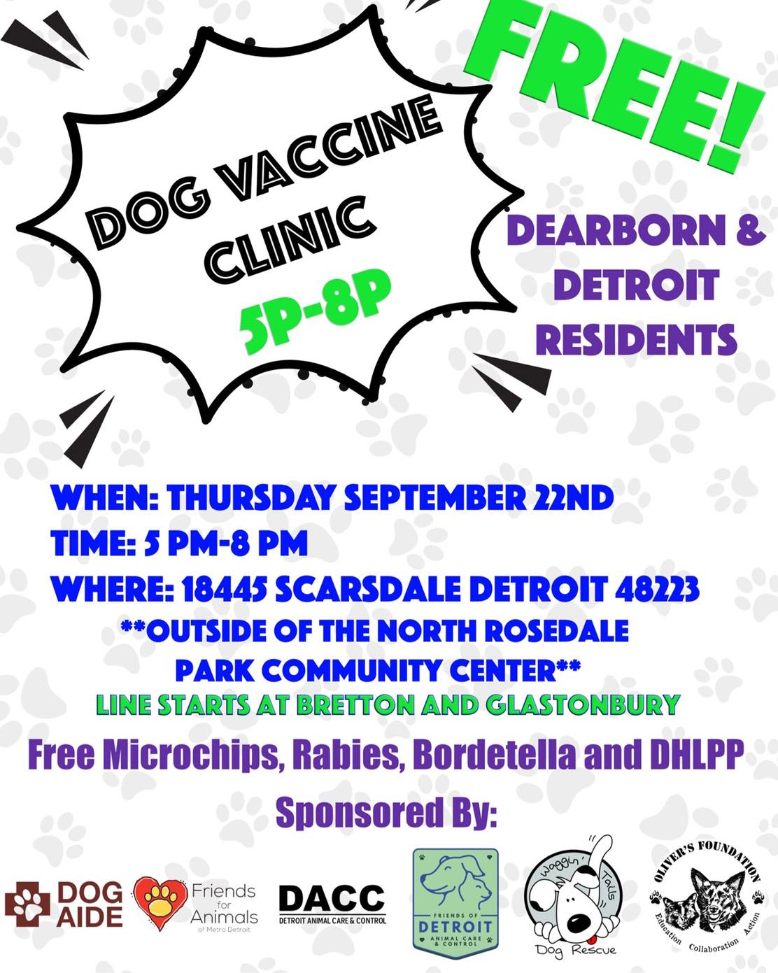 Free Vaccine & Microchip Clinic - Friends for Animals of Metro Detroit
